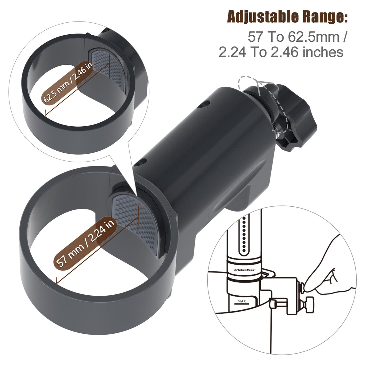 KitchenBoss Fixing bracket clamper for Sous Vide Slow Cooker G300, G31 ...